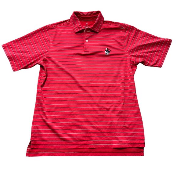 Fairway & Greene | Shirts | Fairway Greene Red Striped Polo Shirt Mens ...